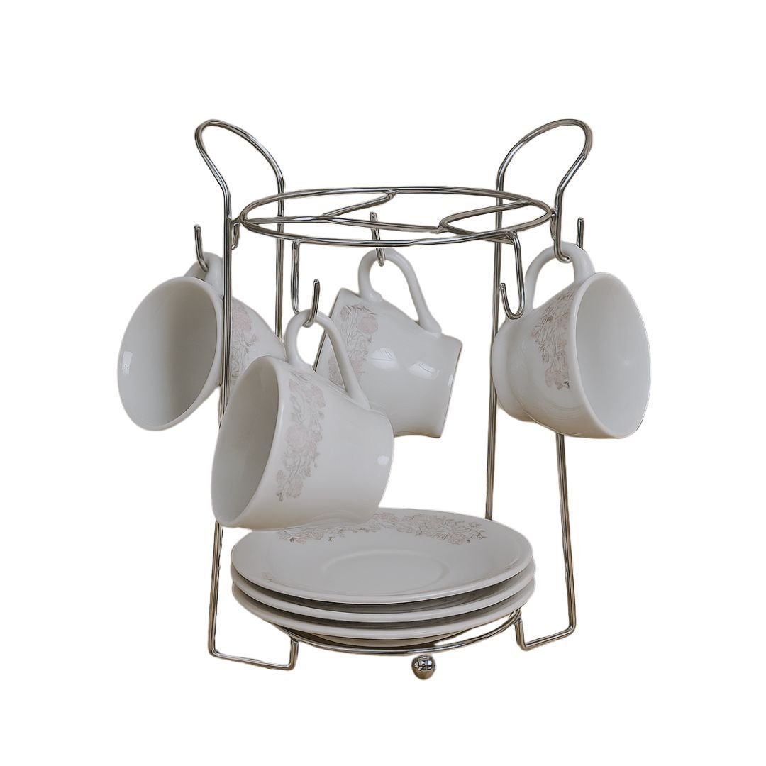 Suporte Organizador Porta Xícaras e Pires Aço Cromado Prime - Araminas ...