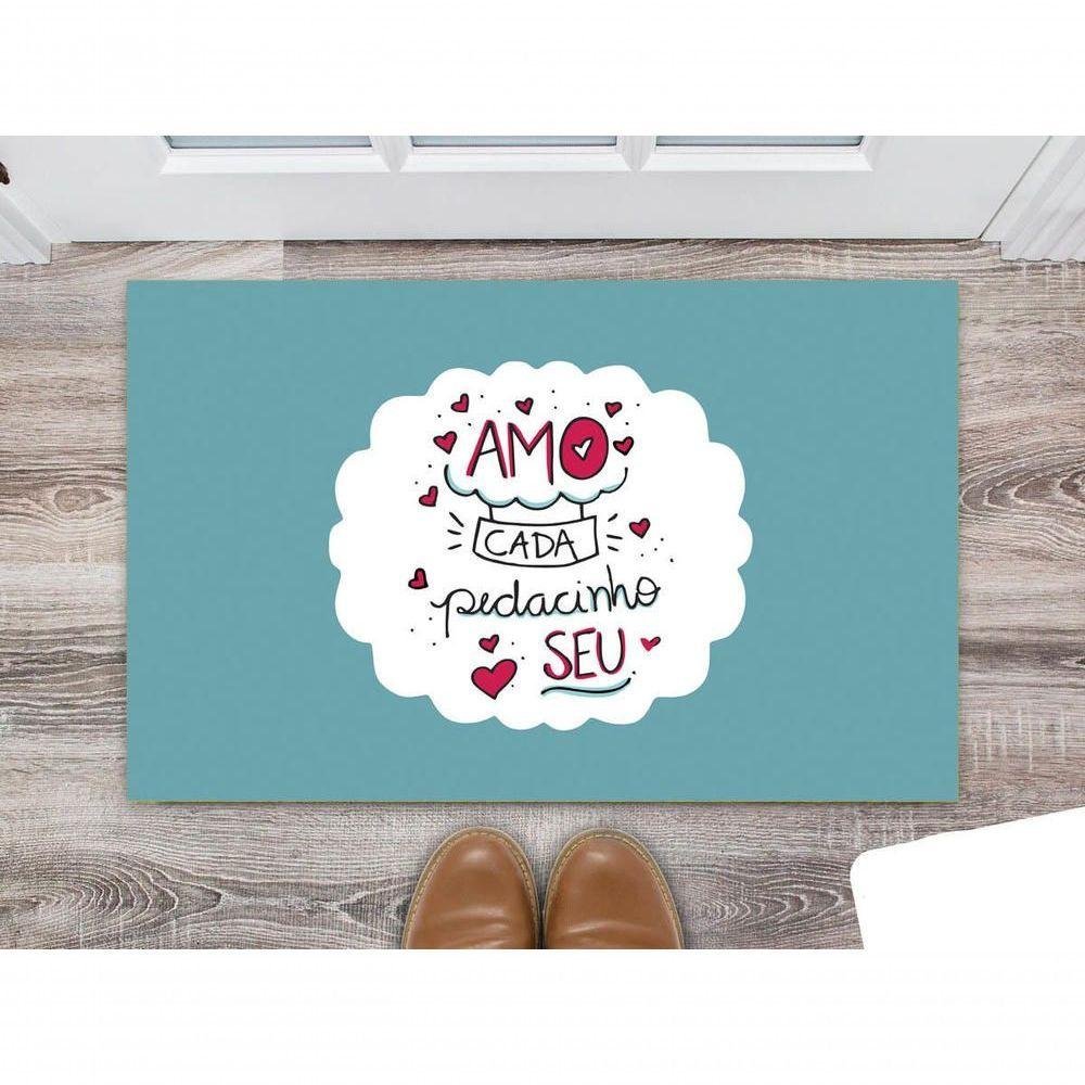 Tapete Capacho Amo Cada Pedacinho Seu | MadeiraMadeira