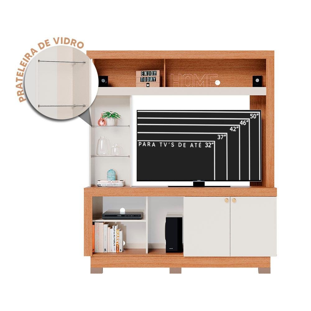 Estante Para Tv Até 50 Polegadas Natura Real Off White Amara Shop Jm ...