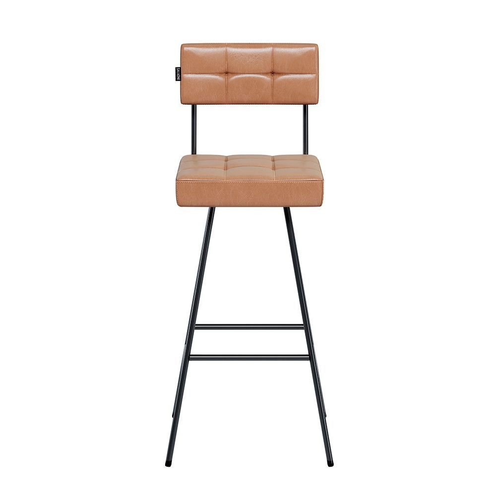 Banqueta Íris Courino Caramelo - Sallar Home | MadeiraMadeira