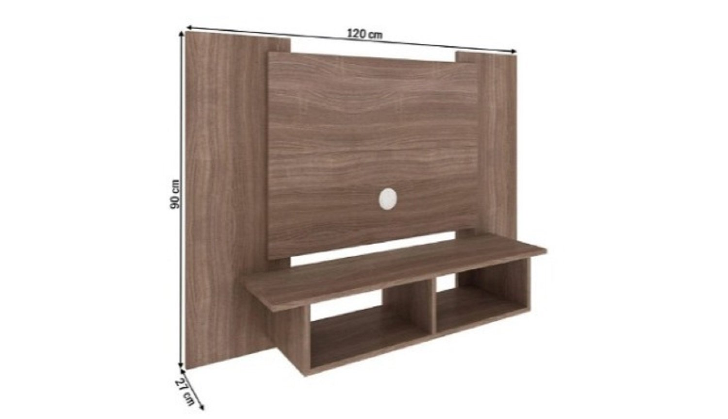 Painel Para Tv Até 45 Polegadas 120cm Com Nicho - Teka | MadeiraMadeira