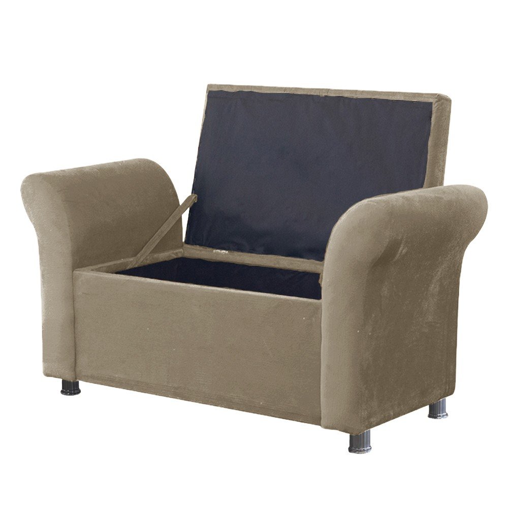 Recamier Bau Egeo 120x Suede Bege Rosado - Dominic Decor | MadeiraMadeira