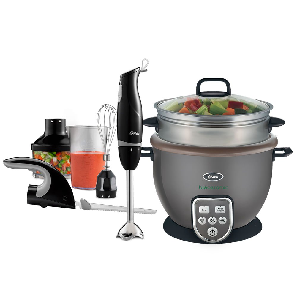 Kit Multiuso Panela Elétrica e Mixer Oster - 127V | MadeiraMadeira