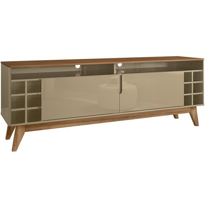 Rack Com Adega Para TV 60 Polegadas 011078 Champagne Cedro DCASA ...