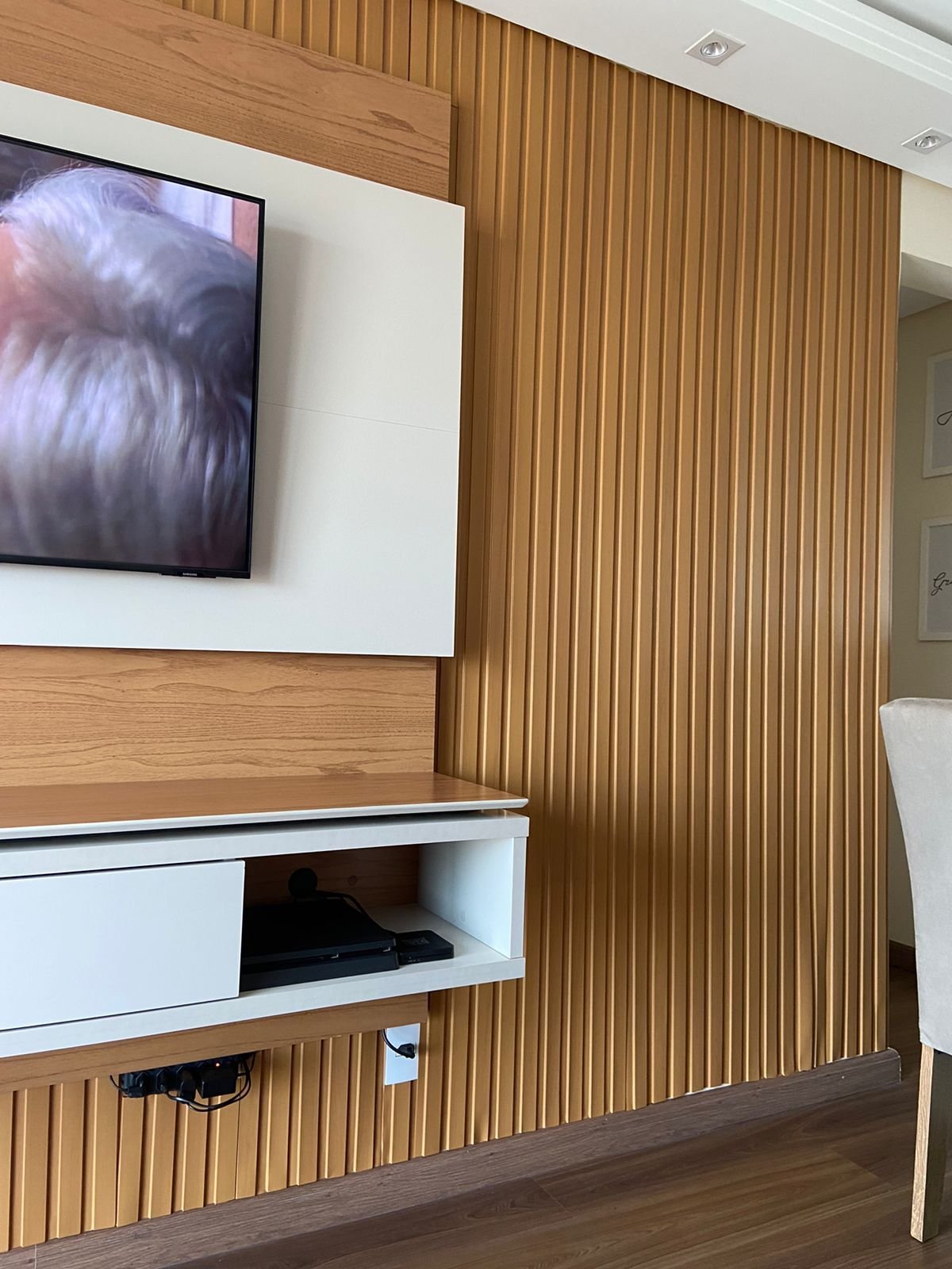 Painel Ripado Versátil: 01 unid. 270x27cm larg. Talatto Painéis ...