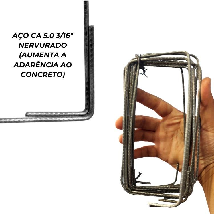 Estribo Vergalhão para Obra Aço Ferro 4.2 Mm Nervurado Ca 50 Coluna ...