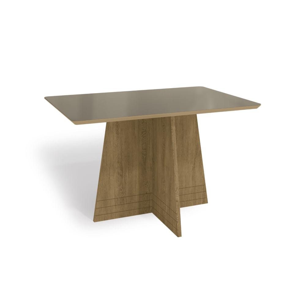 Mesa de Jantar Retangular com Tampo MDF/Vidro 120 cm - Freij ...
