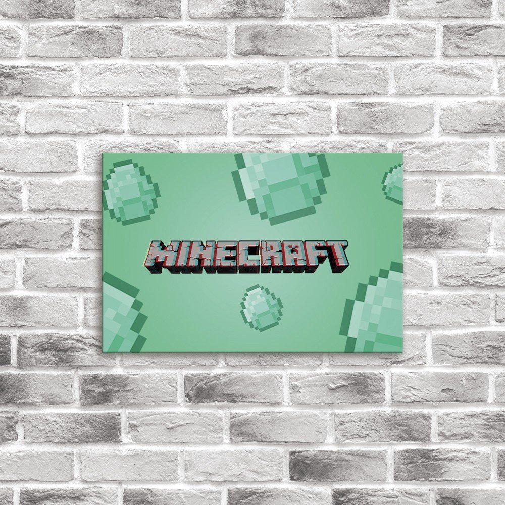 Placa Decorativa em MDF Minecraft 20x30 | MadeiraMadeira