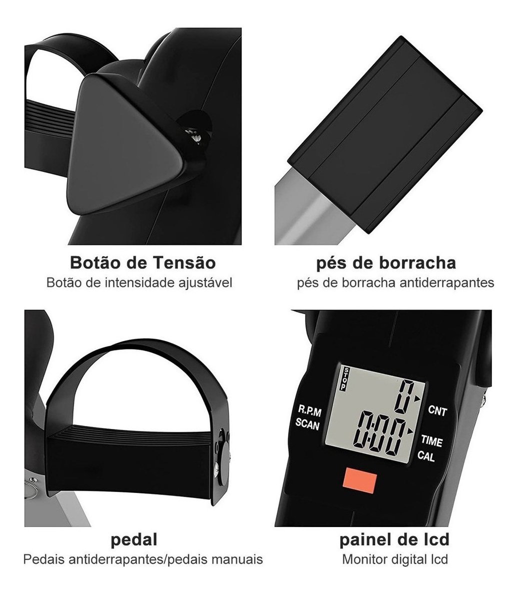 Clico Ergômetro Bicicleta Ergométrica Mini Bike Fisioterap | MadeiraMadeira