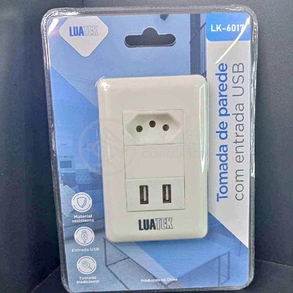 Tomada Parede 1 Entrada Fonte 2 Usb 5v Smart House 10a | MadeiraMadeira