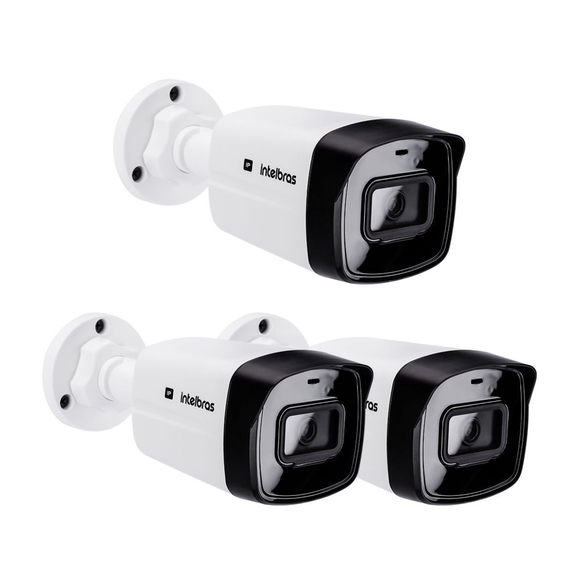 Kit 3 Câmeras Ip 2 Megapixels Full Hd 30m Poe Vipc 1230 B Intelbras ...