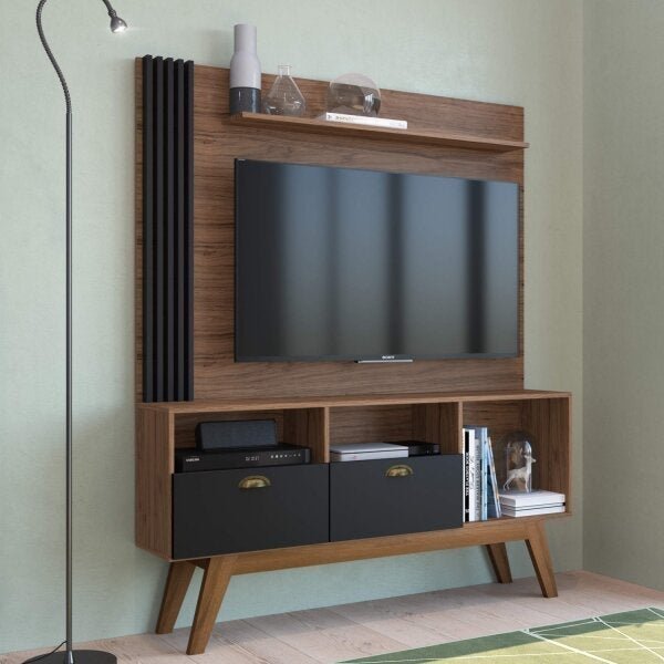 Rack com Painel para TV até 50 Polegadas Music Estilare | MadeiraMadeira