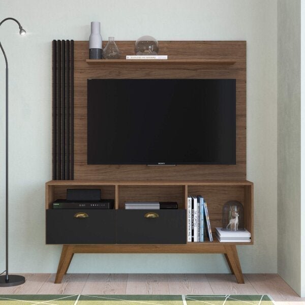 Rack com Painel para TV até 50 Polegadas Music Estilare | MadeiraMadeira