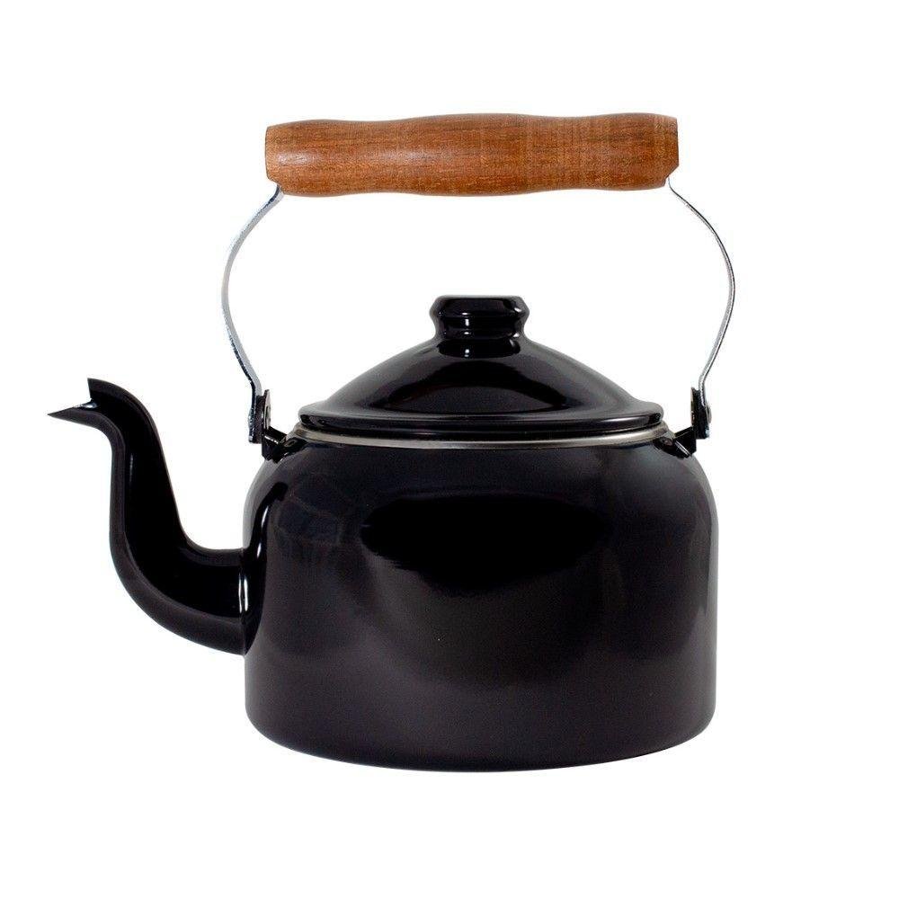 Chaleira Tradicional Esmaltada Preta 1,8 L Ewel | MadeiraMadeira