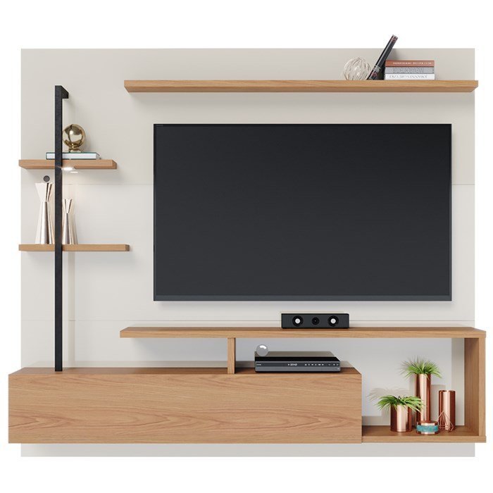 Painel Home Suspenso Tv 55 Polegadas Maragogi Off White Freijo Clb ...