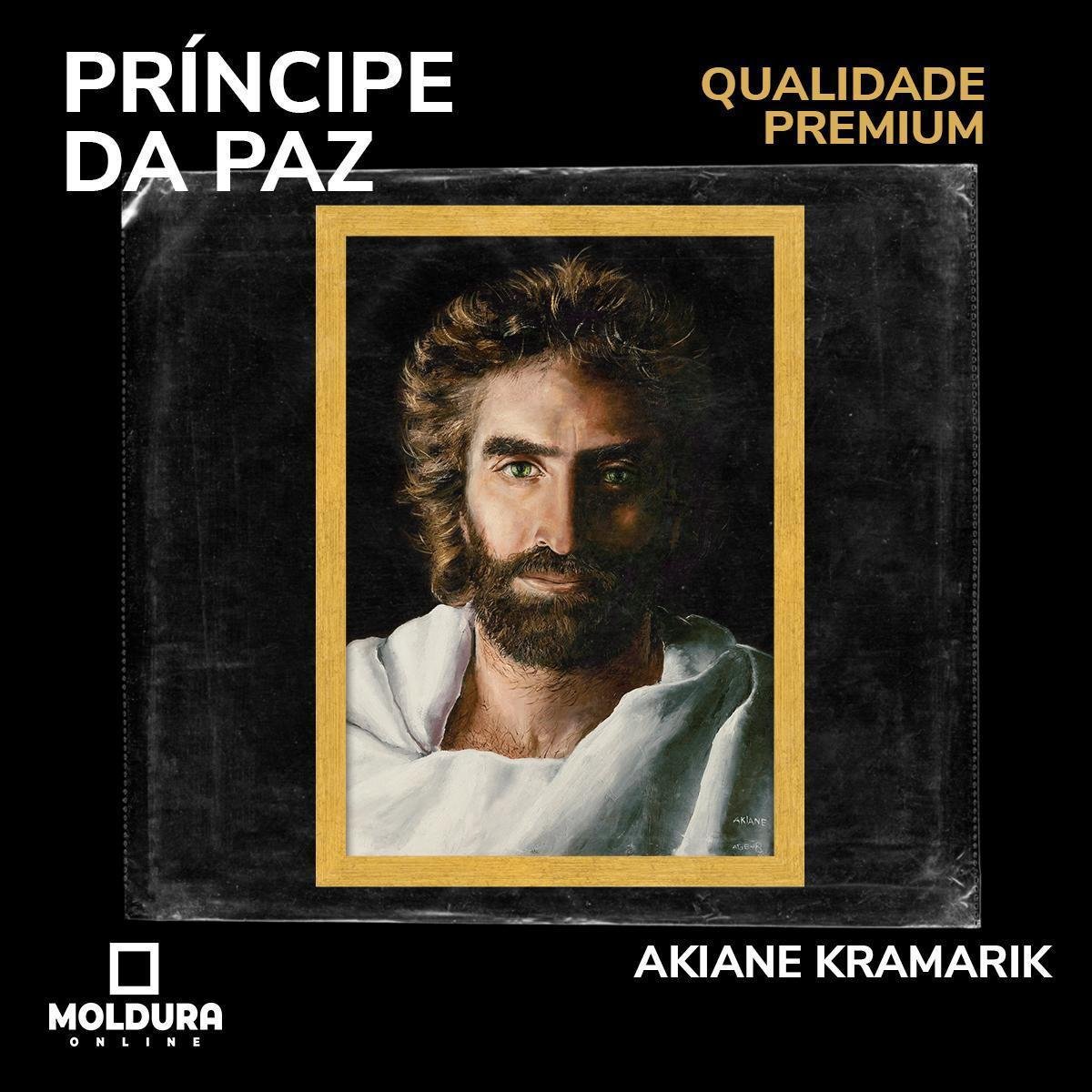 Quadro Príncipe da Paz 63x45cm Akiane Kramarik Jesus Premium ...