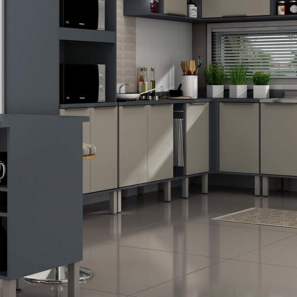 Balcão de Cozinha Modulado 2 Portas 80cm Verace Espresso Móveis ...