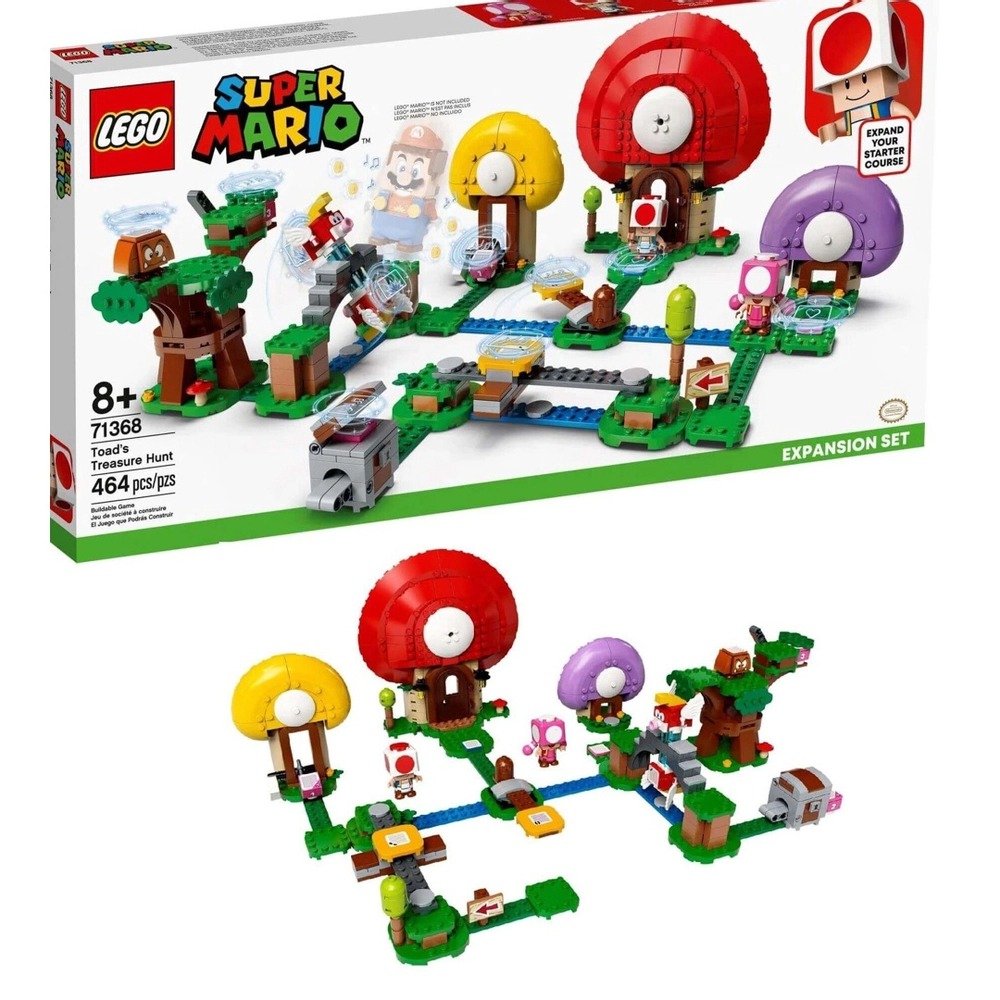 Lego Mario Caça Tesouro Toad Pcte Expansão 464pcs Lego 71368 ...