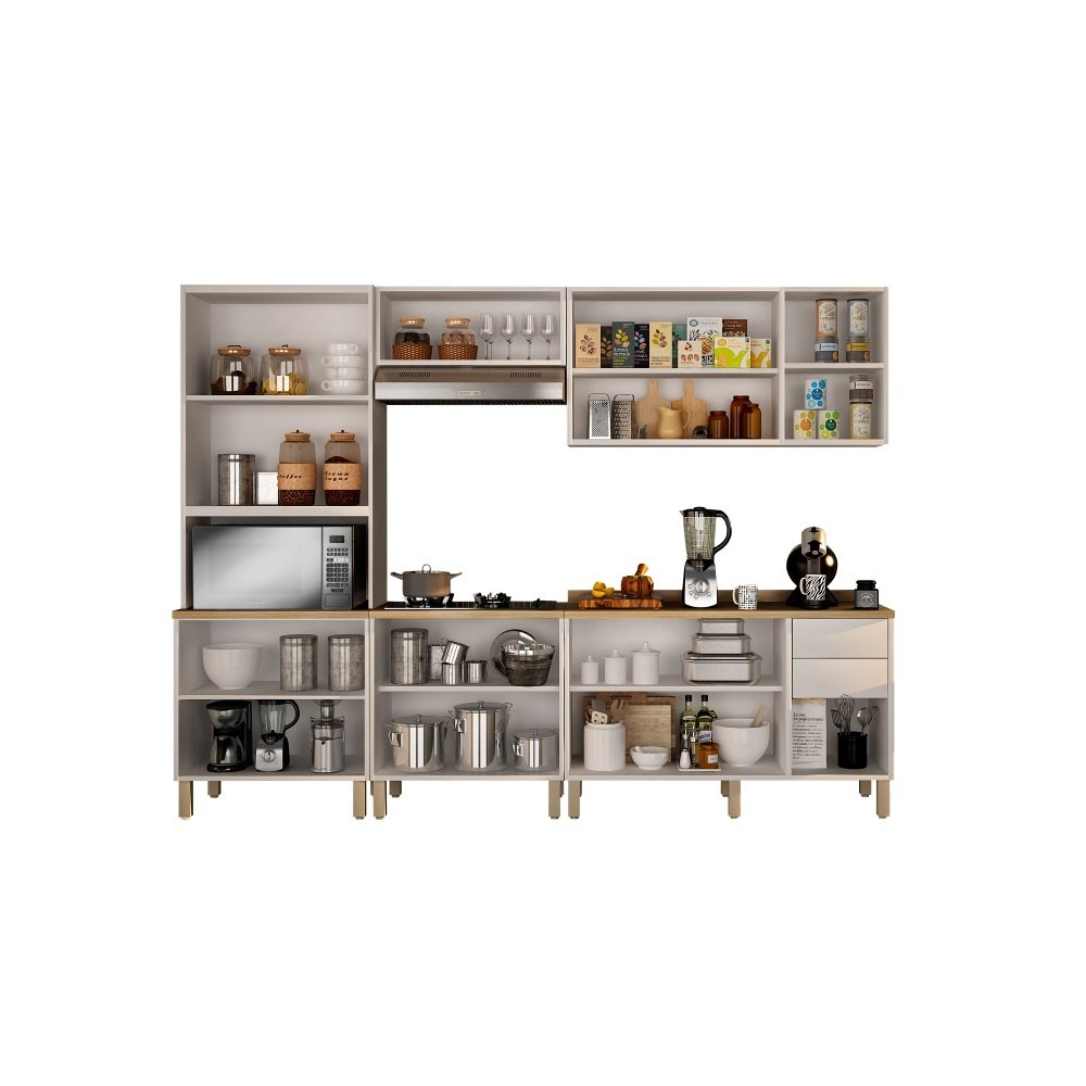 Cozinha Modulada Paris Salleto:Carvalho | MadeiraMadeira