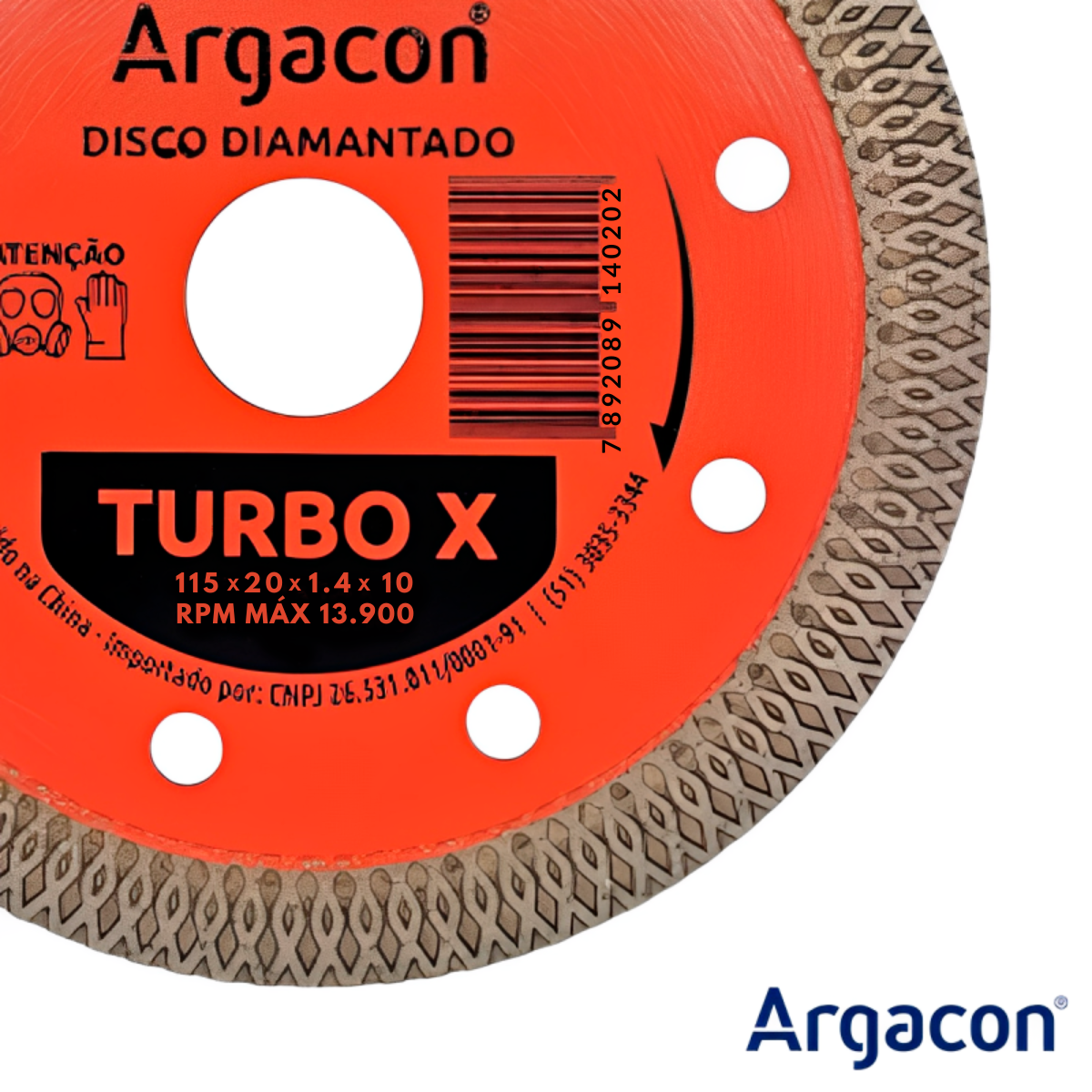 Disco de Corte Diamantado Turbo X Argacon | MadeiraMadeira