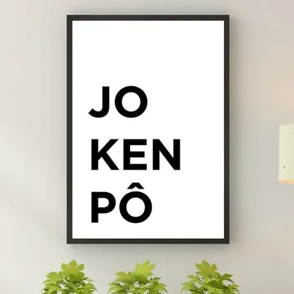 Quadro Decorativo Jokenpô 24x18cm:moldura Preta | MadeiraMadeira