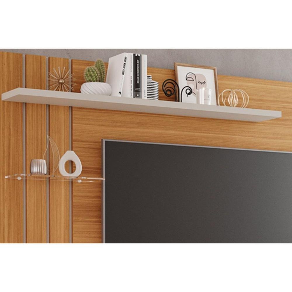 Painel p/ TV Casal Valência até 50 Polegadas Savana/Off White ...