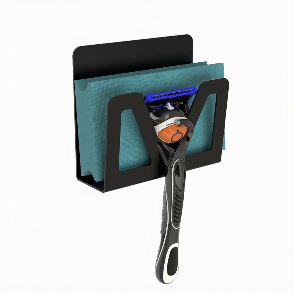 Suporte Para Lamina De Barbear Porta Gilete Preto Elg | MadeiraMadeira