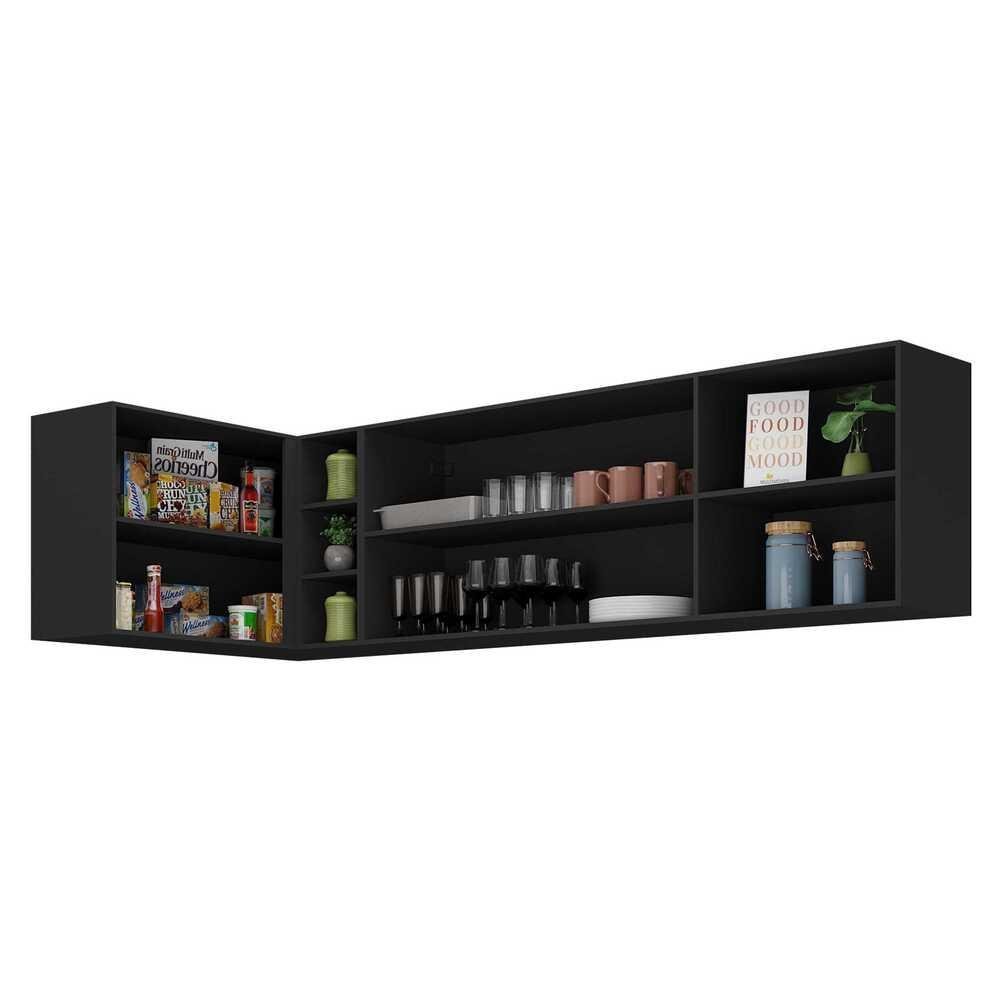 Kit Armário de Cozinha Aéreo Canto 90cm e Aéreo 150cm Veneza ...