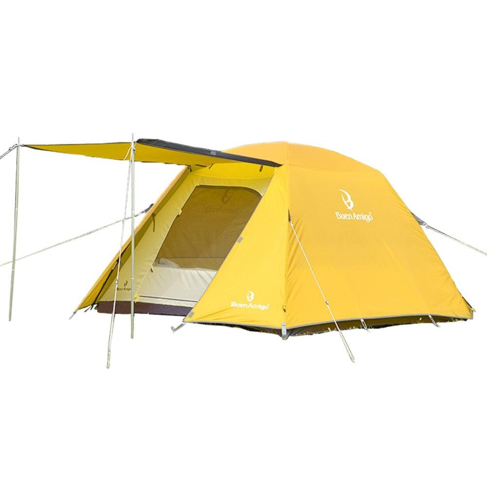 Barraca de Camping Teante 3/4 Pessoas com Varanda - Amarelo - Azteq ...
