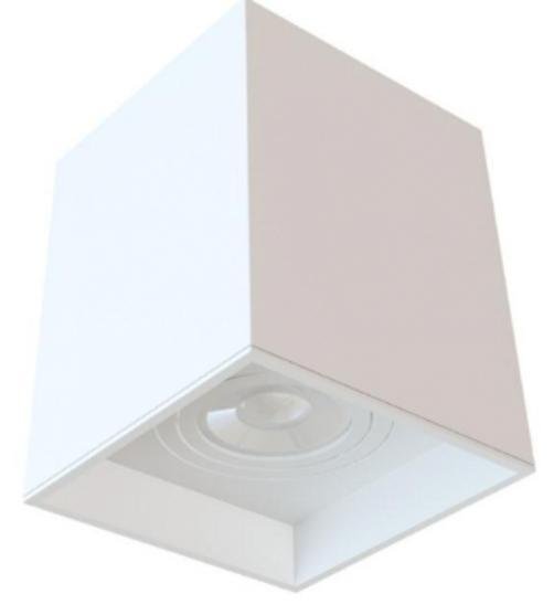 Spot Box Sobrepor Quadrado para Gu10 Moon - Branco | MadeiraMadeira