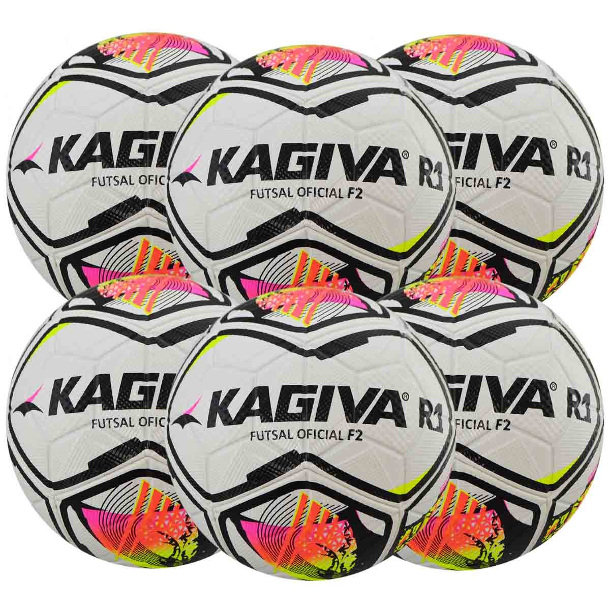 Kit C/ 6 Bolas Infantil Kagiva R1 F2 Sub 9 Futsal - Único - Branco ...