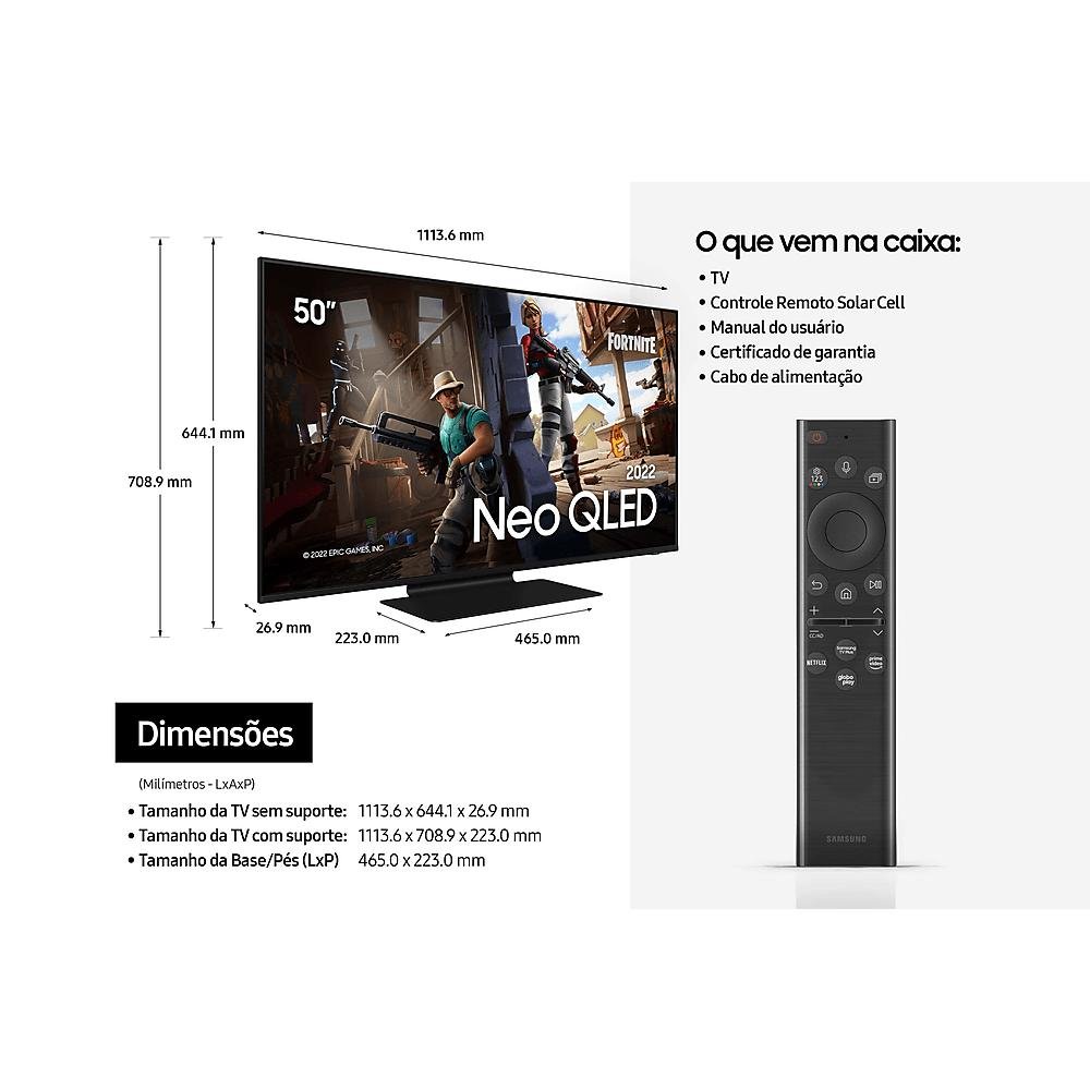 Smart TV Samsung 50" Gaming Neo QLED 4K Mini Led QN50QN90BAGXZD ...