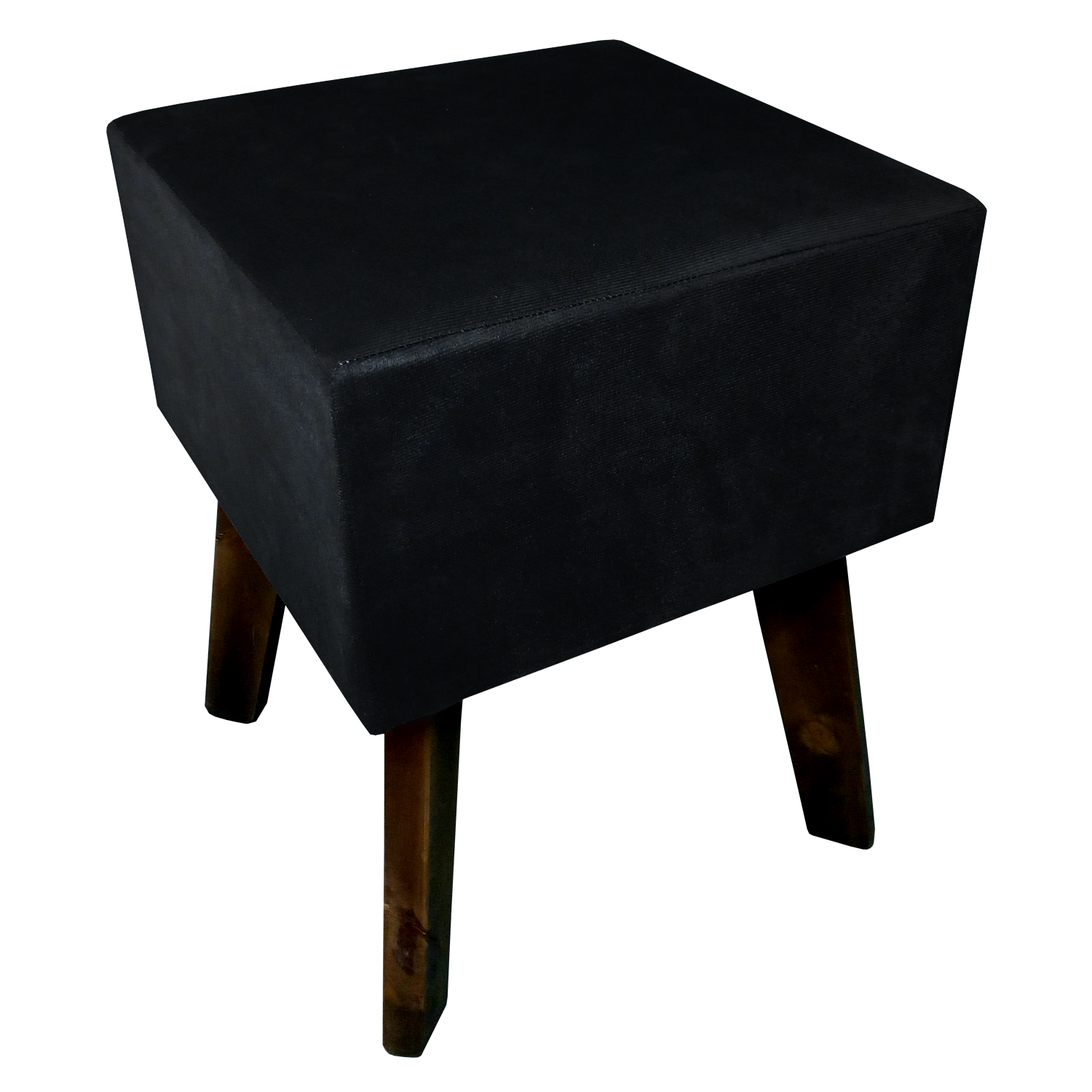 Puff Quadrado Suede Liso Preto 43 X 35 Cm | MadeiraMadeira