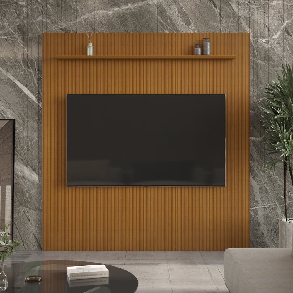 Painel Ripado 3d para Tv até 75 Polegadas Print 225cm | MadeiraMadeira