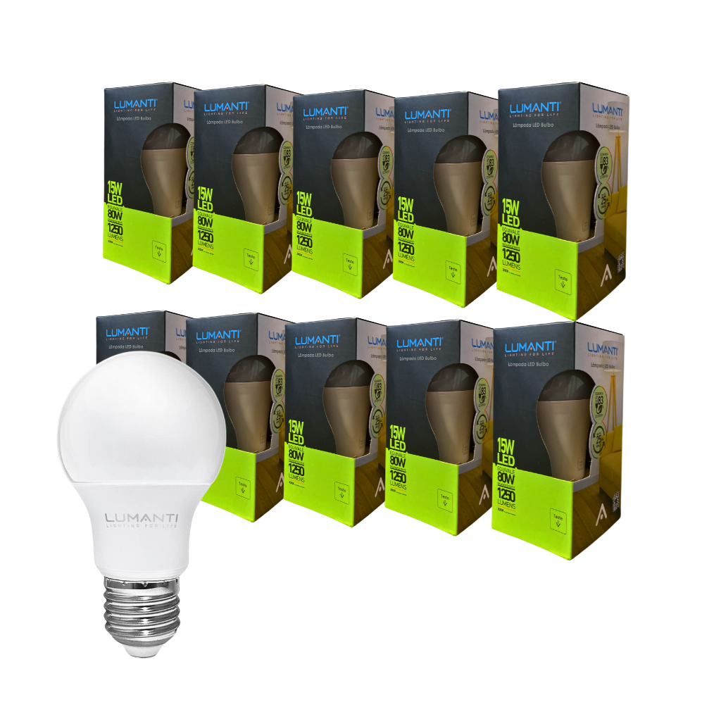 Kit 10 Lâmpadas Led 15w 3000k - Lumanti | MadeiraMadeira