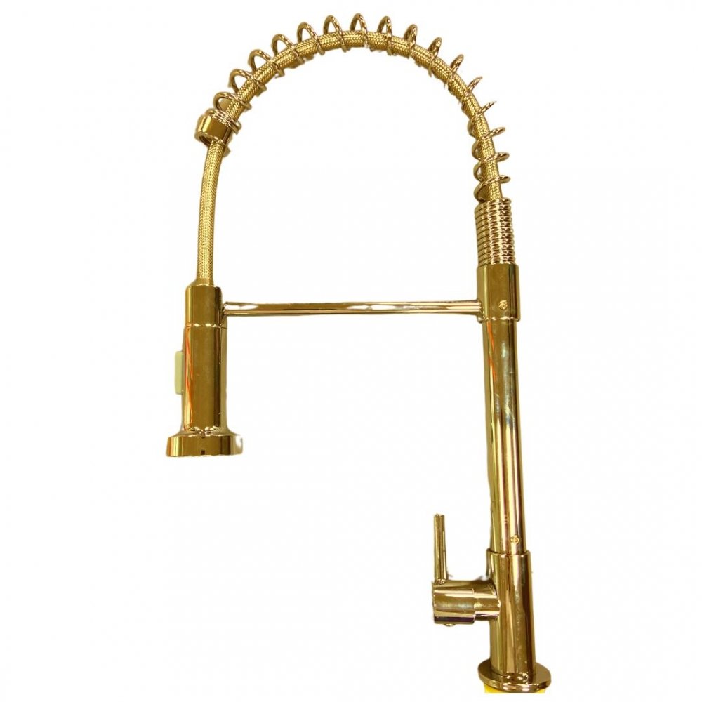 Torneira Cozinha Metal Gourmet Monocomando Dourada Civitt | MadeiraMadeira