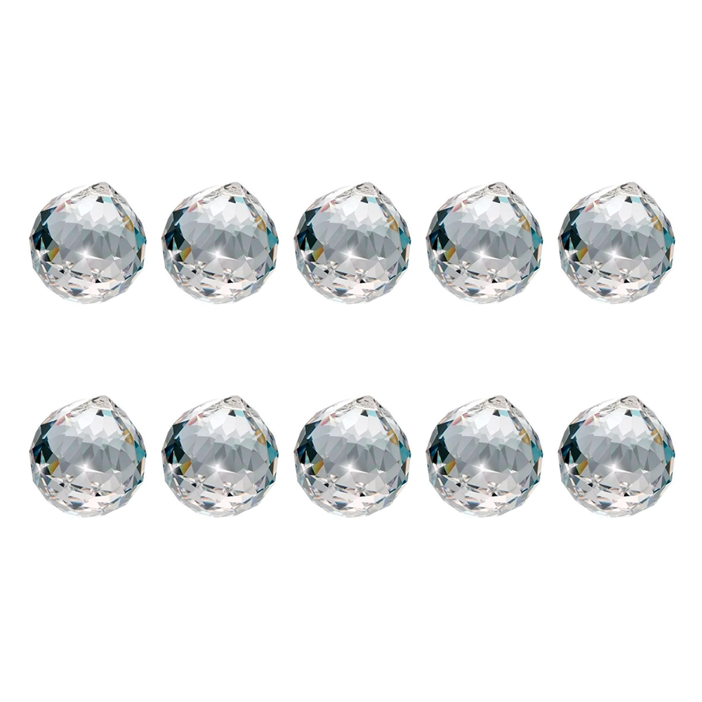 Kit com 10 Bolas Esfera de Cristal Transparente de 40mm | MadeiraMadeira