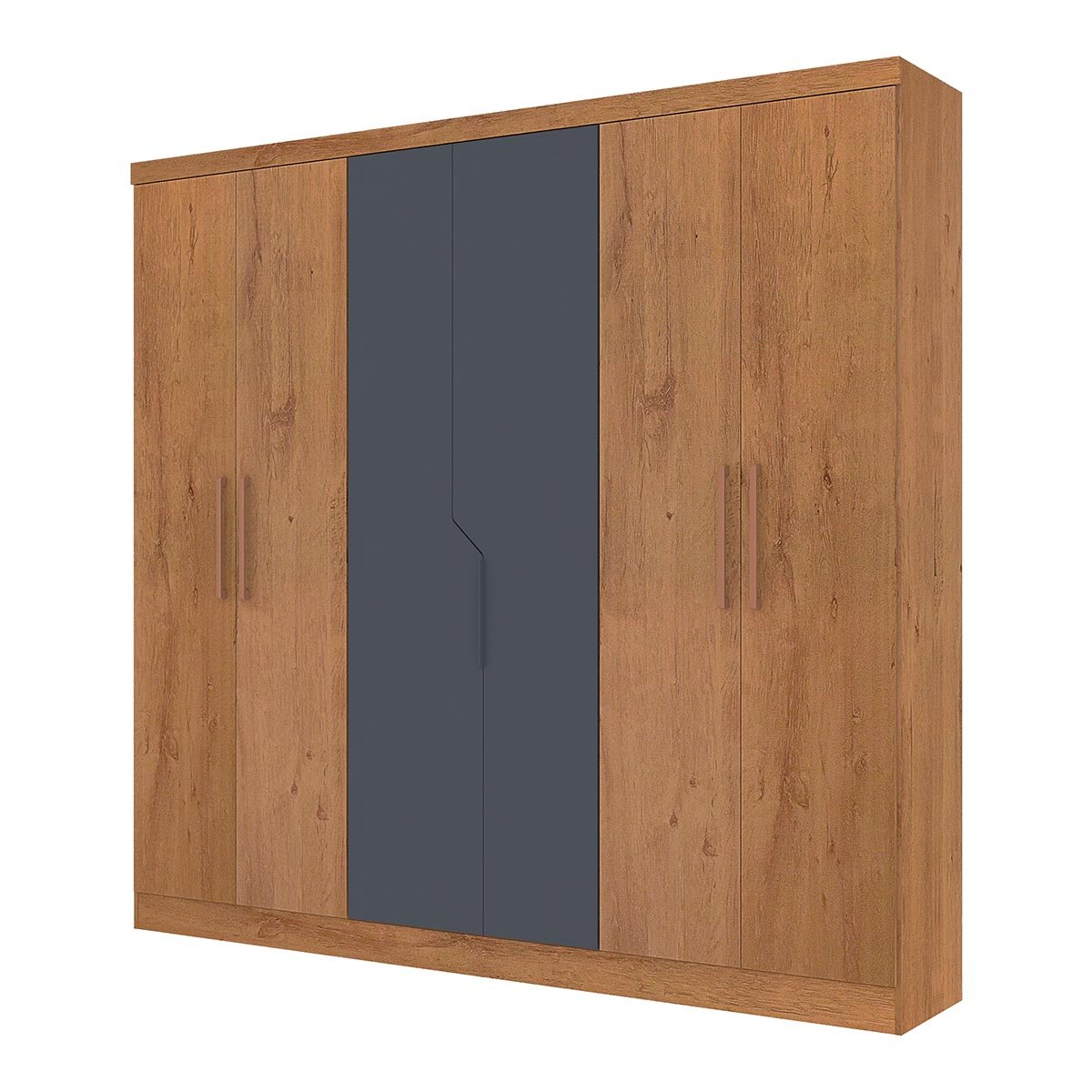 Guarda Roupa Casal 236 x 230 Cm 6 Portas 4 Gavetas Chicago MDP Canelato ...