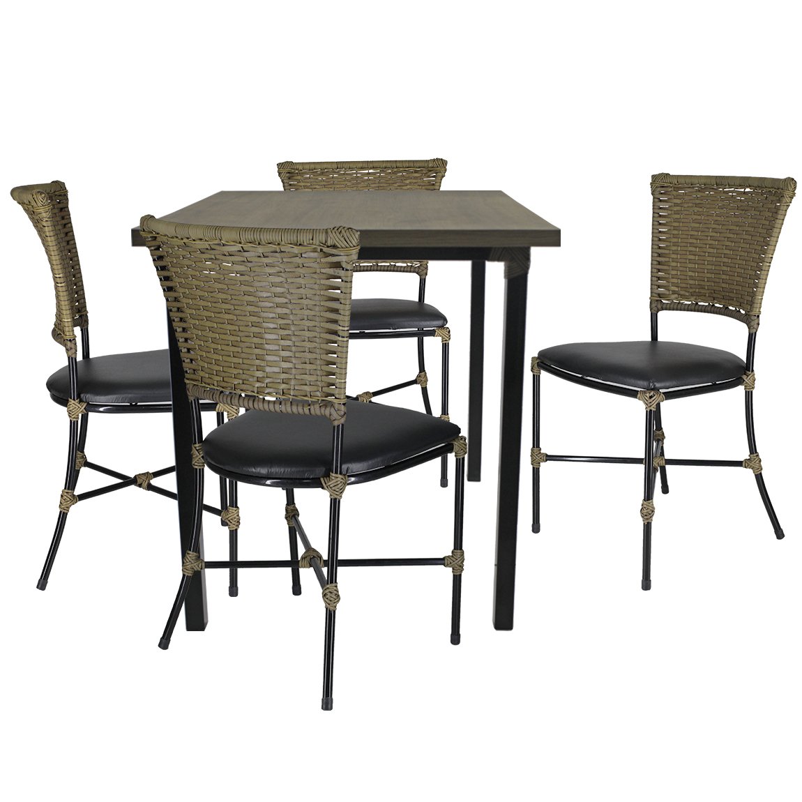 Jogo Mesa e 4 Cadeiras Gramado de Área Jardim Móveis Interno e Externo ...