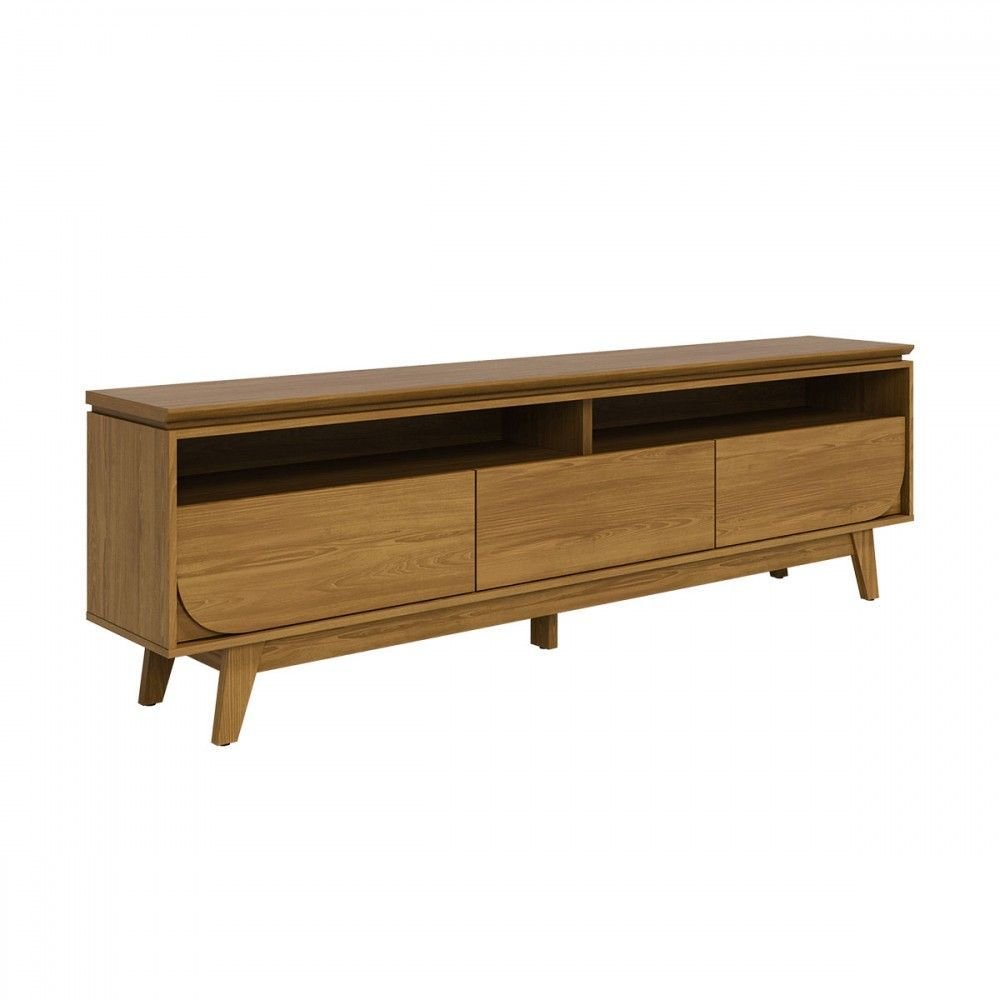 Rack para Tv até 75 Polegadas Selene 3 Gavetas Cumaru - Madetec | MadeiraMadeira