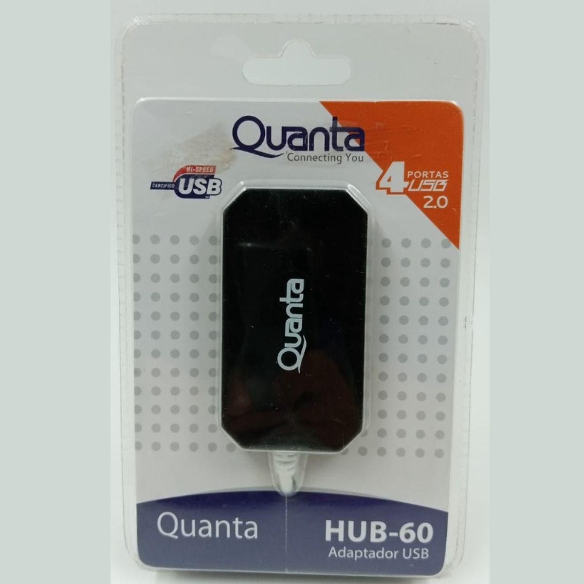 Hub Usb Quanta Hub-60 4 Portas 2.0 Preto Novo + Nfe | MadeiraMadeira