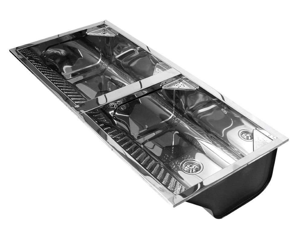 Tanque Duplo Mini 304 88x51x25x06 60l C.esp/ab/cv Inoxsul | MadeiraMadeira