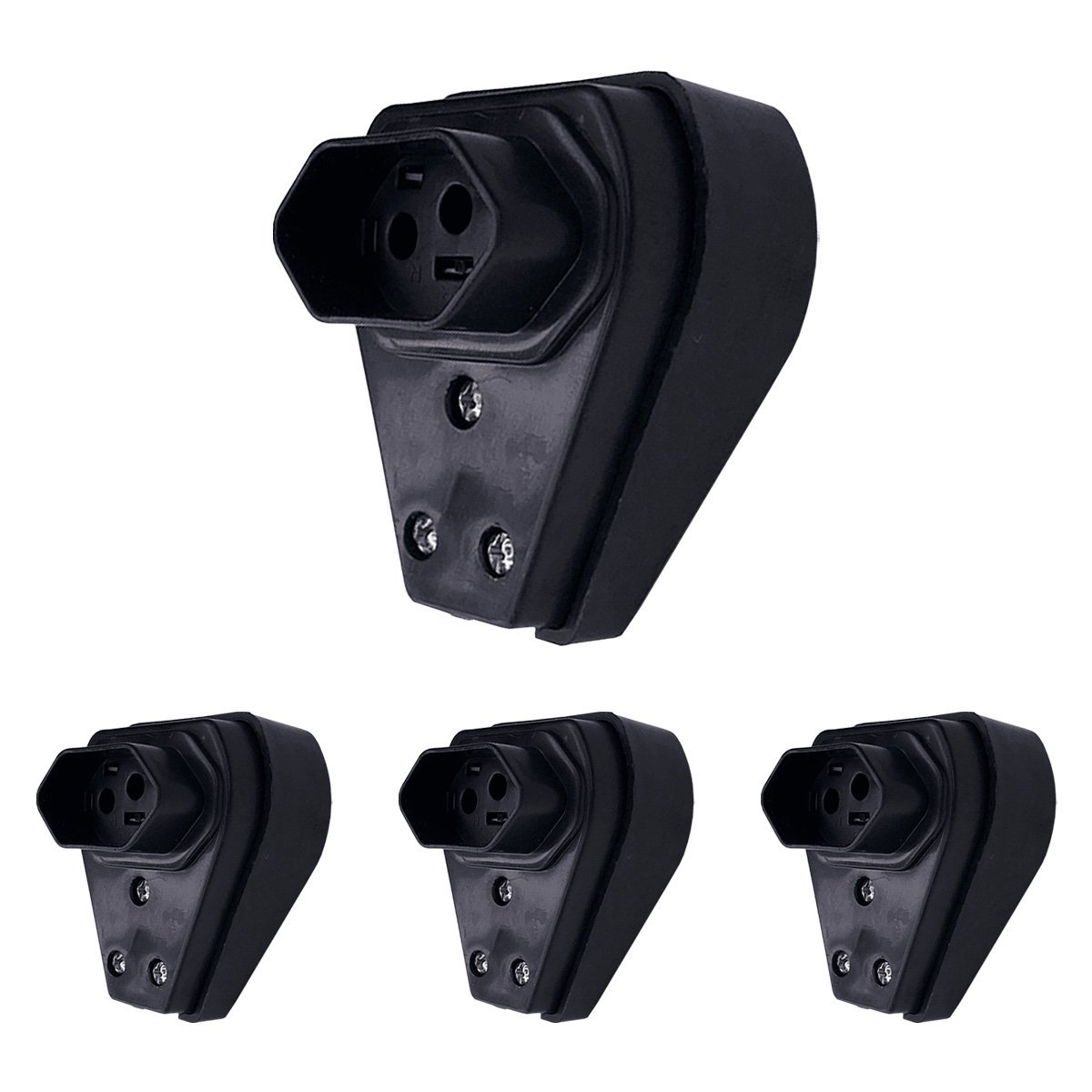 Kit 4 Plug Femea Gigante Bipolar 2p +t 20a 250v Ilumi Cor:preto ...