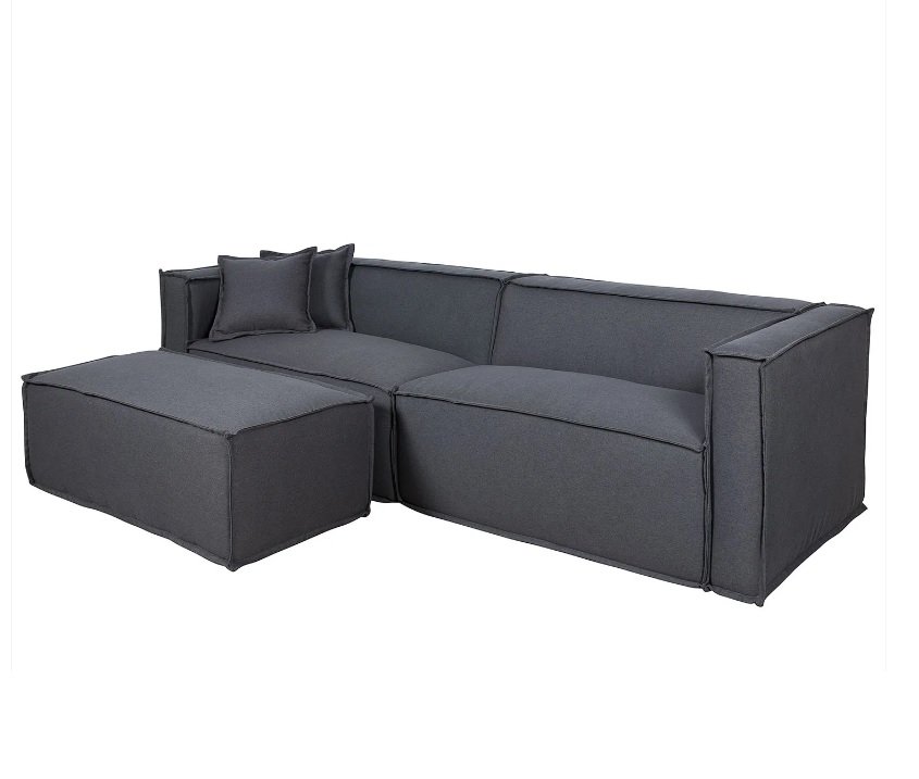 Sofá Freedom 270 cm - Linho Cinza Fechado Renorma Freddo | MadeiraMadeira