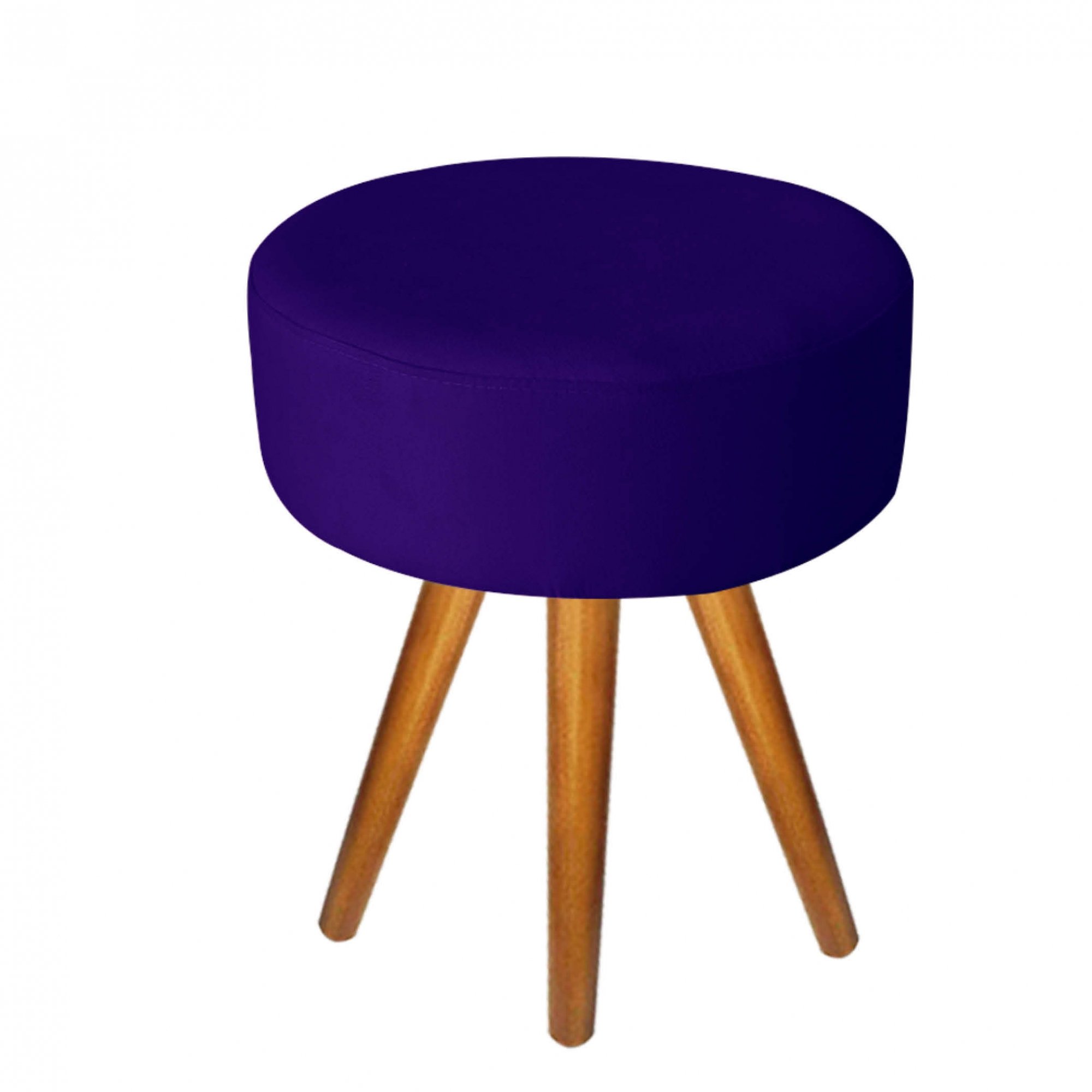 Puff Sofia Redondo Suede Roxo - Móveis Mafer | MadeiraMadeira