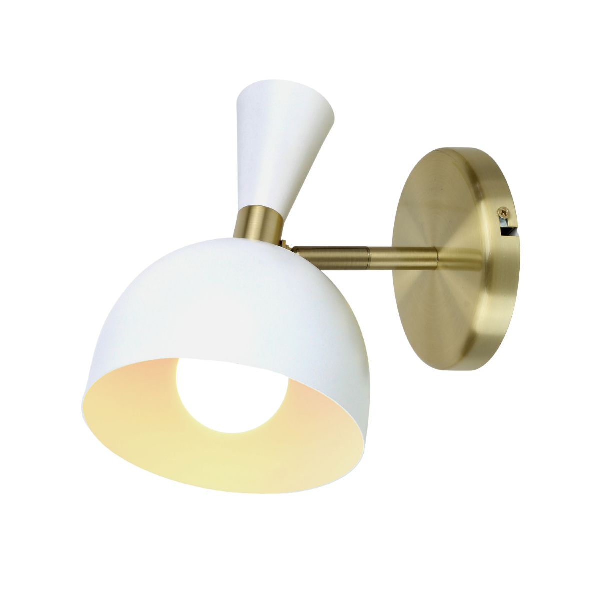 Arandela Moderna Veneza Branco e Dourado Lixado Spotline | MadeiraMadeira