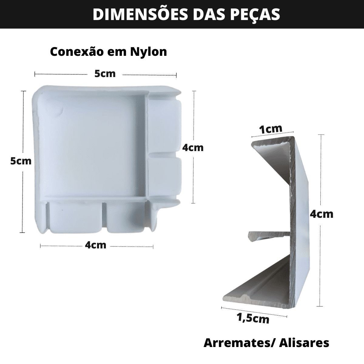 Arremates Alisares Branco para Portas Pivotante | Linha Premium A=2,16m ...