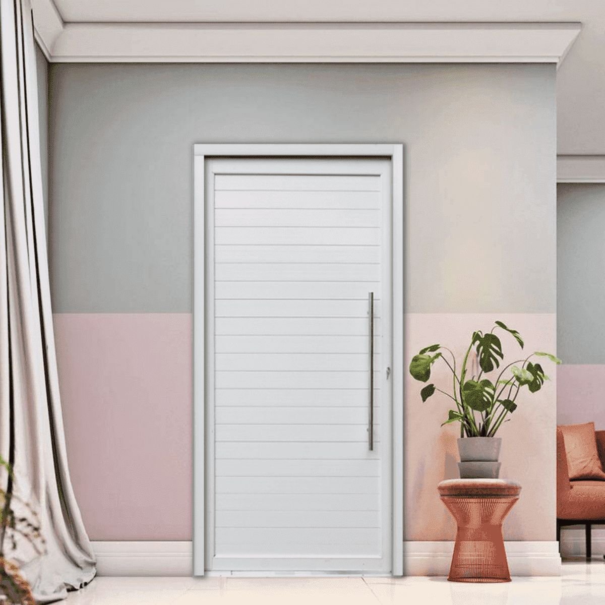 Arremates Alisares Branco para Portas Pivotante | Linha Premium A=2,16m ...