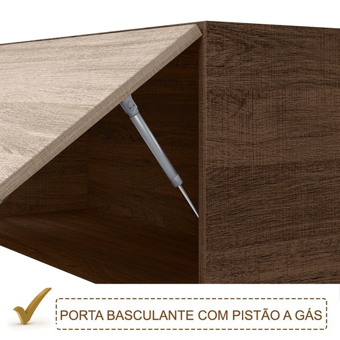 Cozinha Modulada 04 Peças Em MDF Kali Premium Amendoa Arezzo Rust ...