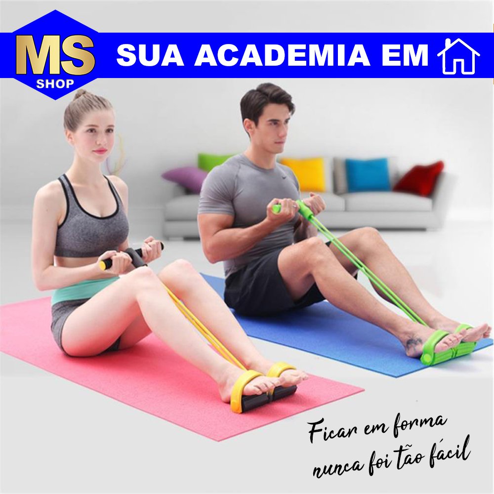 Kit Elástico Malhar Extensor Treino Fit + Mini Band 5 Níveis ...